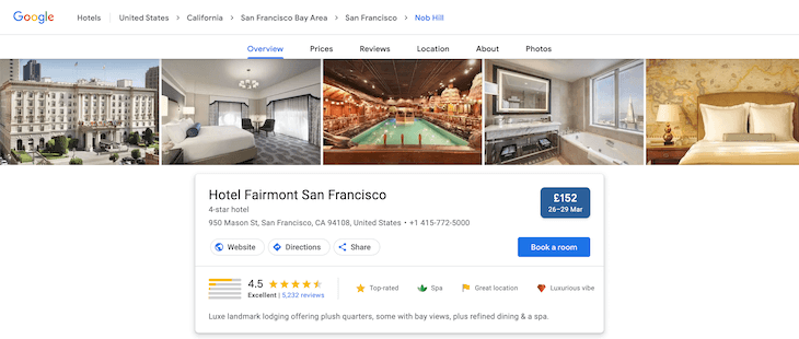 Optimizing Google's hotel map for hotels in 2021