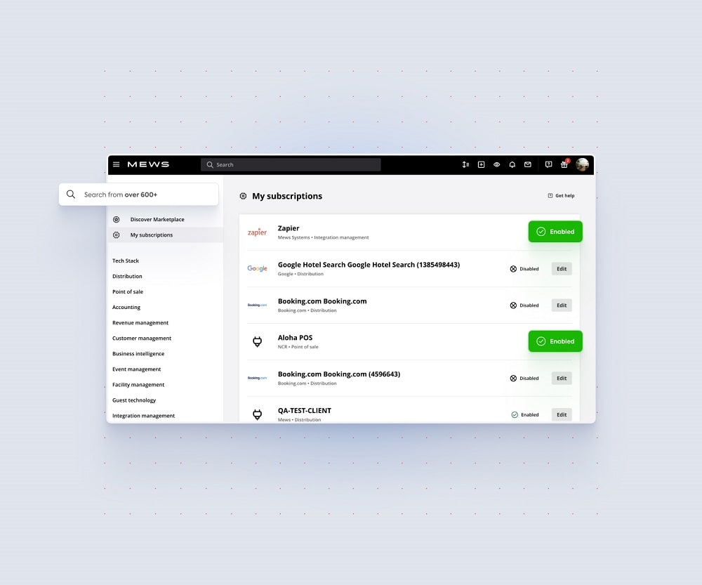 Mews hospitality marketplace | Apps & integration solutions