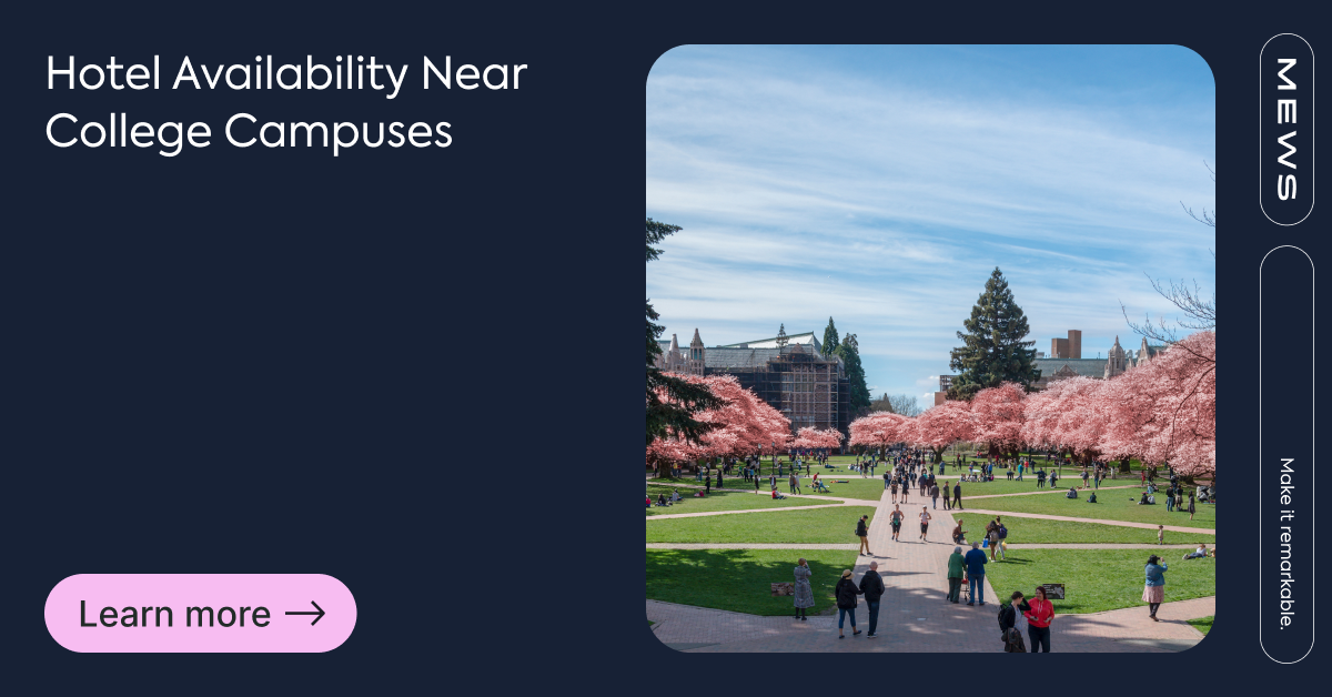 Hotel Availability Near College Campuses - A Mews Study