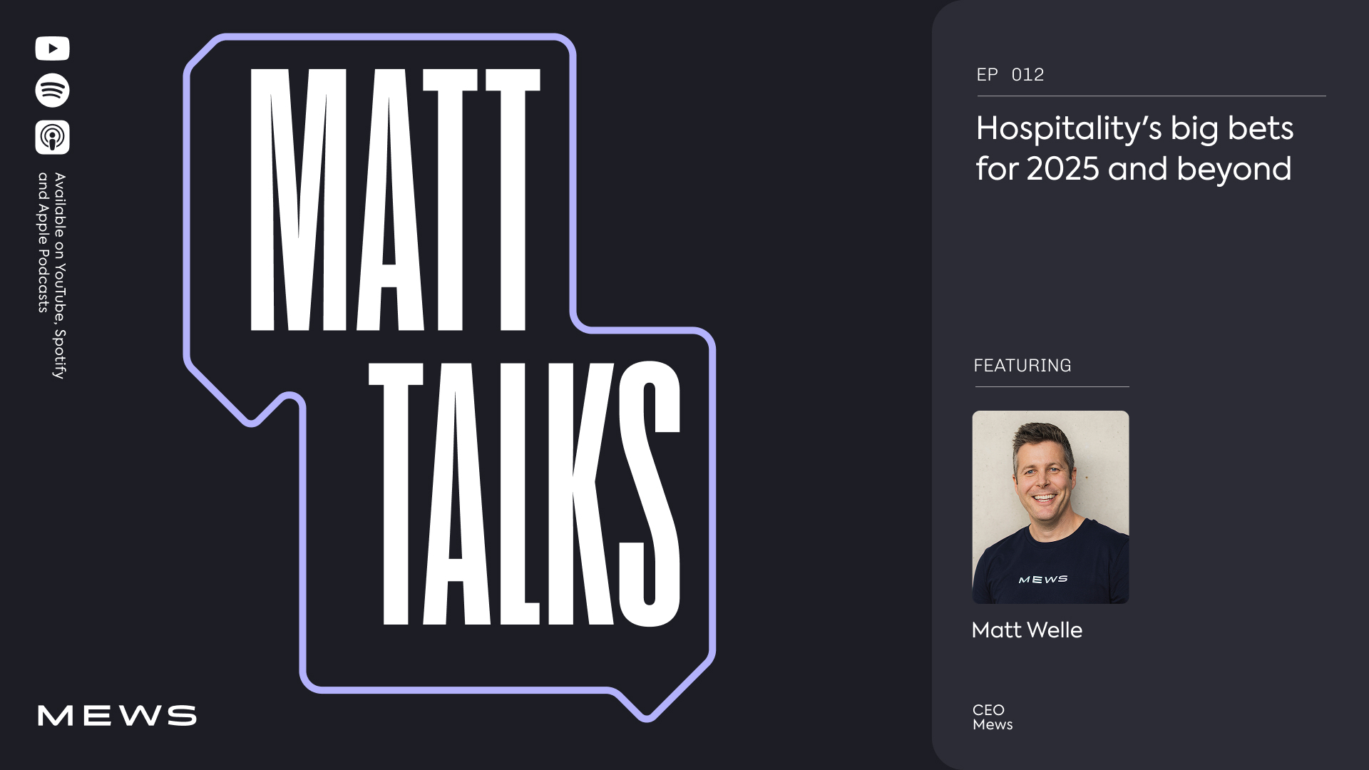 Hospitality's big bets for 2025 and beyond - Matt Talks EP12