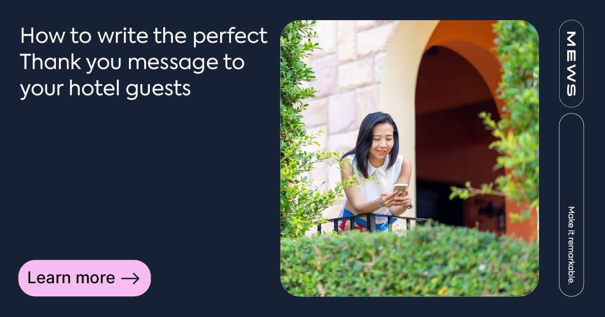 Tips for writing a thank you message to your hotel guests
